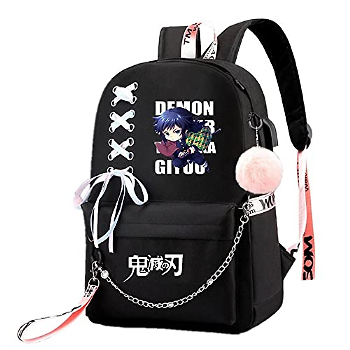 ISaikoy Anime Demon Slayer Backpack Bookbag Daypack School Bag Shoulder Bag Style a16