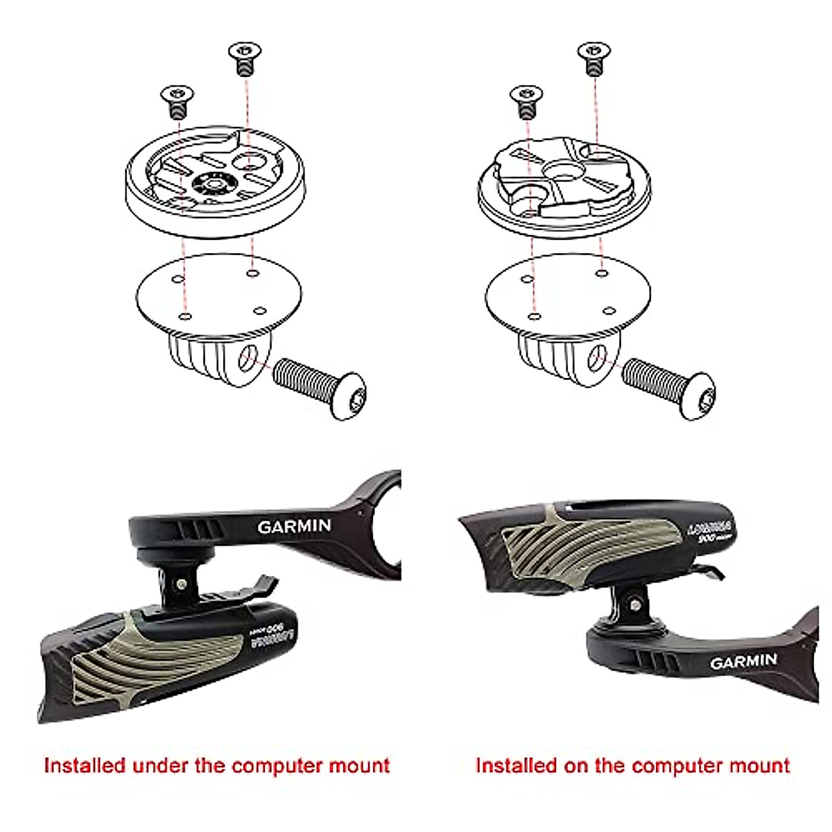 Cestbon Interface Combo Adapter for Garmin Universal Flush Out Front Mount Quick Release Adapter Compatible with Camera or Headlight