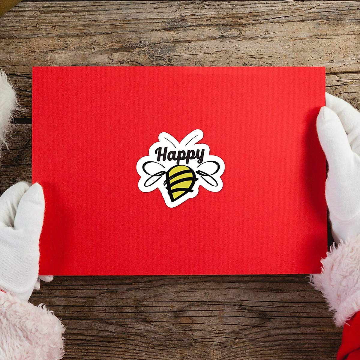 muminglong Muminglong 1.5 Inch Happy Bee Sticker,Thank You Sticker,Small Shop Sticker, Small Business, Handmade Sticker,Packaging Sticker, Baby Shower Sticker,500 PCS