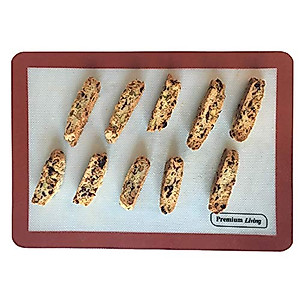 Silicone Baking mat, Half Sheet, 16.5" L x 11.5" W x 0.75 MM Thick, Reusable Baking Sheet Liner, Thick, Non-Stick, Easy Clean, Professional Grade, for Cookie, Pastry (3, Red)