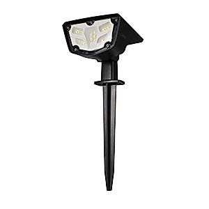 Luma Solar Outdoor Lights 2 Pack | Weatherproof Landscape Lighting with 22 LED Outdoor Lights for Patio, Yard | Garden & Wall Mount | 3 Modes Cool, Warm, Both + Rechargeable All-Night Battery