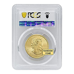 1979 - Present (Random Year) CA 1 oz Canadian Gold Maple Leaf Coin Gem Uncirculated 24K $50 GEMUNC PCGS