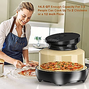 NUWAVE PRIMO Air Fryer Toaster Oven with 100 One-Touch Preprogrammed Recipes, Countertop Toaster Oven Convection Top and Grill Bottom for Surround Cooking; Cook Frozen or Fresh; Broil, Bake