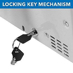 Mount-It! Anti-Theft Kiosk Stand for iPad, iPad Pro, iPad Air, Samsung Tab A | Secure iPad 10.2 Retail Kiosk | Locking Counter-Top Tablet Stand Compatible with 10.2 and 10.5" Tablets, White