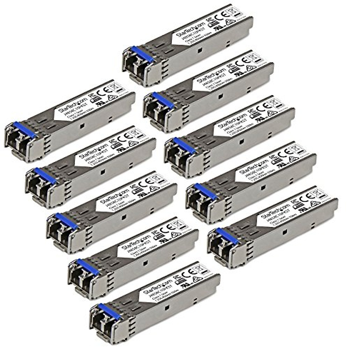 StarTech.com 10 pack HPE J4859C Compatible SFP Module1000BASE-LX GbE Single Mode (SMF)/Multi Mode (MMF) Fiber Optic Transceiver 1GE Gigabit Ethernet SFP-LC 10km-1310nm DDM HPE 1400 1700(J4859C10PKST)