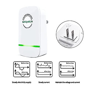 Stop Energy Watt Electric Pro Power Saver - Smart Energy Saver Device Electricity Saving Box - Household Office Market Device Electric Smart US Plug 90V-250V 30KW Power Factor Savers (4 Pack)
