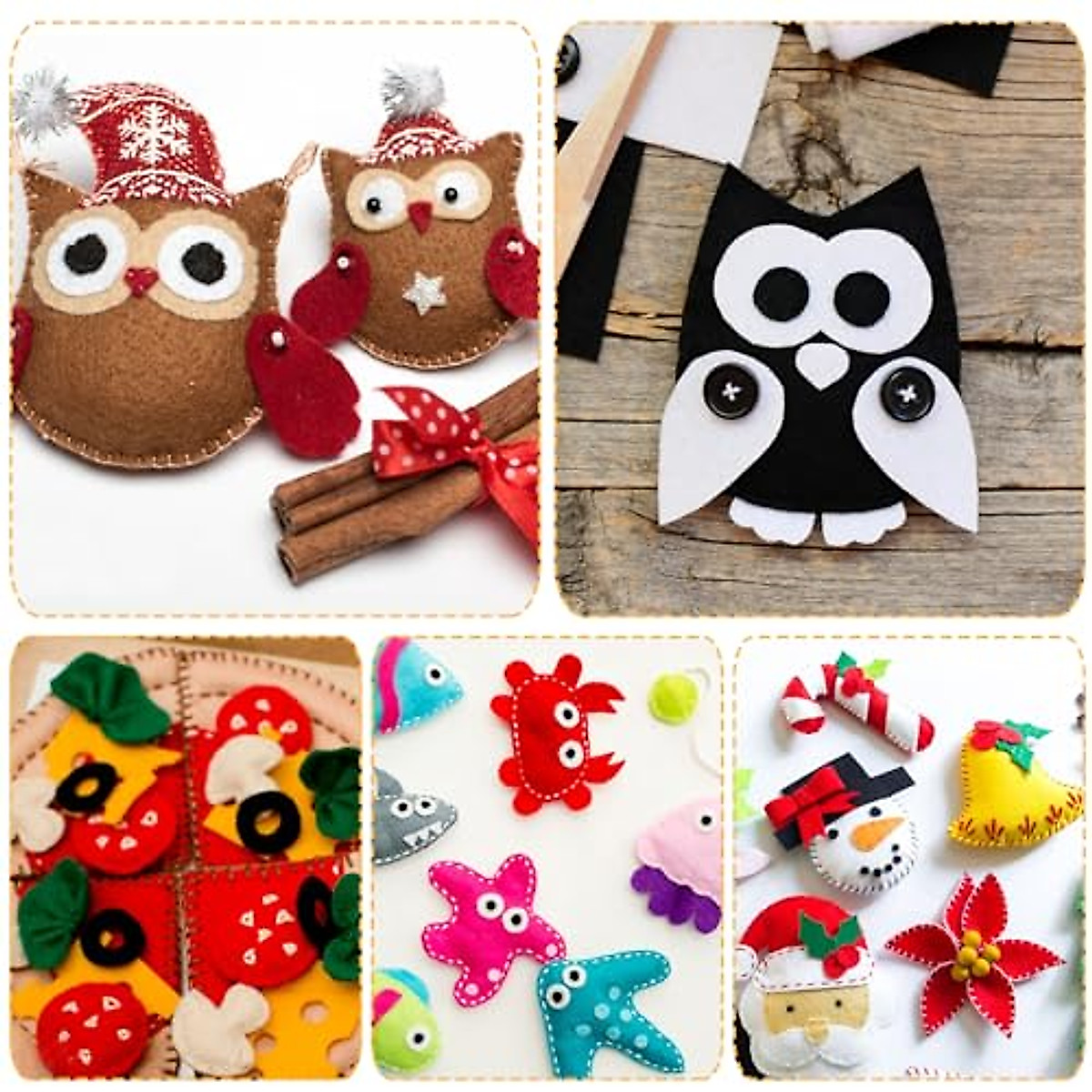 Felt Sheets for Crafts 9PCS 11.8 * 7.9in Wool Stiff Felt Sheets Soft Fabric Skin Felt DIY Patchwork Rug Arts and Crafts Fabric Pieces (Black+White+Gray)