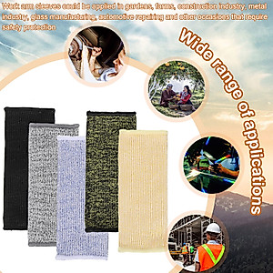 SATINIOR 5 Pairs Cut Burn Resistant Sleeves Arm Protection Sleeves Forearm Arm Protectors Thin Skin Bruising Arm Guards(Multicolored)