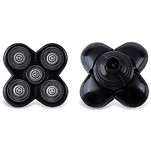 Men Electric Shavers Replacement Heads 5 in 1 Razor Replaceable Alternate Floating Washable Blade Trimmers Head (Black-1pcs)