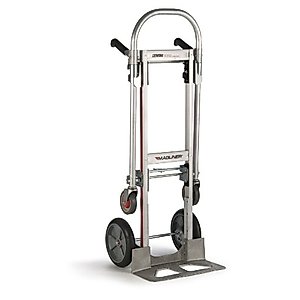 Magline GMK16UAB Aluminum Gemini Jr Convertible Hand Truck, U Loop Handle, Cushion Wheels, 500lbs Capacity, 51" Height, 47-1/2" Length x 21" Width