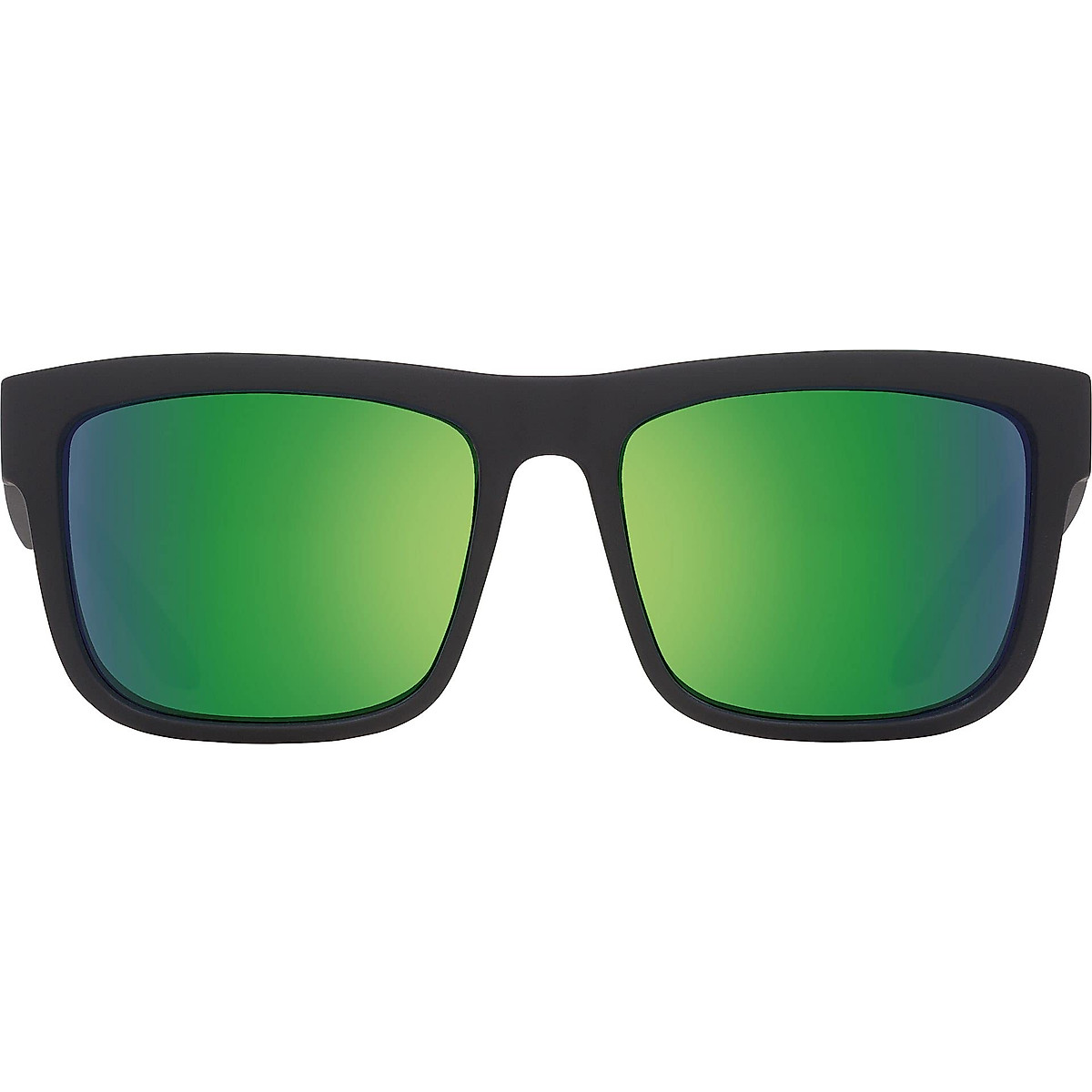 Spy Optic Discord Polarized Square Sunglasses, Matte Black/Happy Bronze Polar & Green Spectra, 57 mm