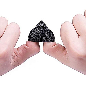 XJXJ 10pcs Anti-sweat Finger Set Game Finger Set Half Finger Set Touch Screen Game Anti-hand Sweat Ultra-thin Non-slip Gloves compression gloves for men (Color : Black gold wire)