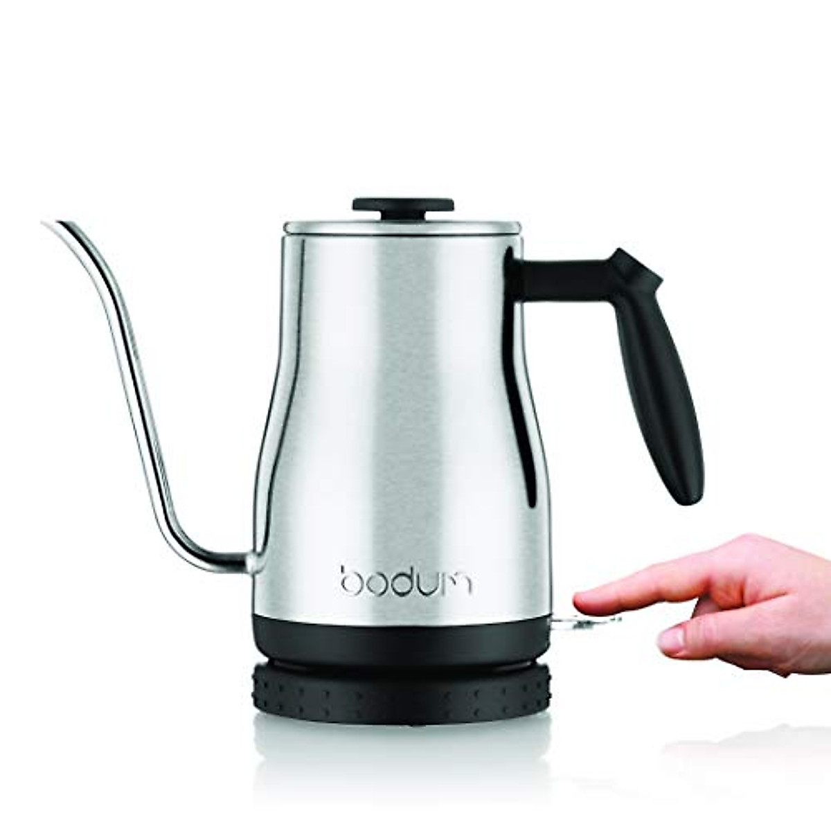 Bodum Bistro Gooseneck Electric Water Kettle, 34 Ounce, Chrome, Stainless Steel
