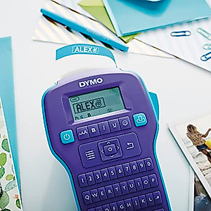 DYMO COLORPOP Authentic Label Maker Tape, 1/2" W x 10' L, White Print on Blue Glitter, D1 Standard