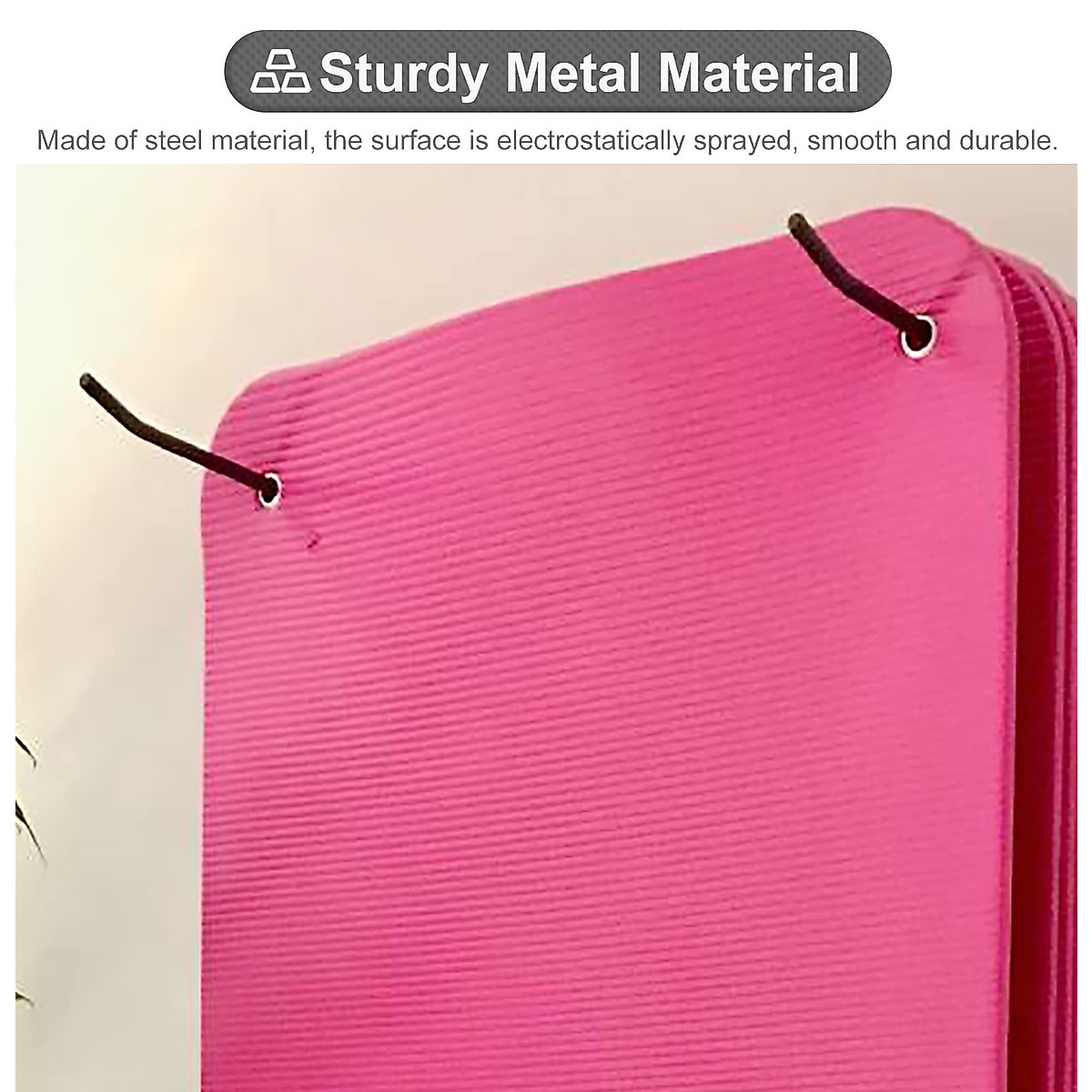 LHRUI Yoga Mat Holder Metal Yoga Mats Organizers Holders, Indoor Studios School Hanging Exercise Pads Billiard Cues Stand with Mounting Accessories, Easy to Install