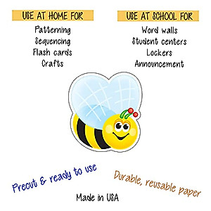 Bee Bulletin Board Set - Bumble Bee Bulletin Board Border, Honey Bee Cutouts for Classroom, Mini Reward Card |for Back to School Bees Hive Theme Wall Decorations, Gender Reveal, Birthday Party Decor