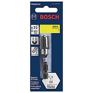BOSCH ITBHQC201 1-Piece 2 In. Impact Tough Quick Change Bit Holder