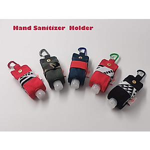 SUCHI Travel Size Hand Sanitizer Holder,Bottle Case and Carabiner Carrier bag-Portable Mini Waist Bag for Liquids Clip On Belt Loop,Backpack and Purse-Includes Empty 60ml/ 2 oz Reusable Bottle (Gray)