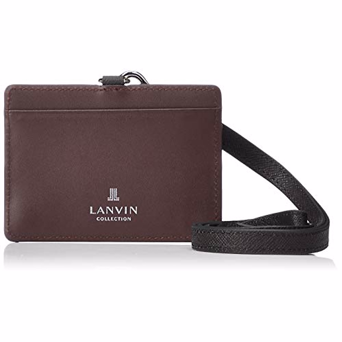 Lanvin Collection JLMW0GE3 Couleur Du Vin ID Card Holder, Black