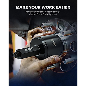 Orion Motor Tech Wheel Bearing Press Kit for Front Wheel Drive Bearing Removal & Installation, 24pc Wheel Bearing Puller Tool Set with Sliding Screws Universal Bushings Sleeves Storage Case