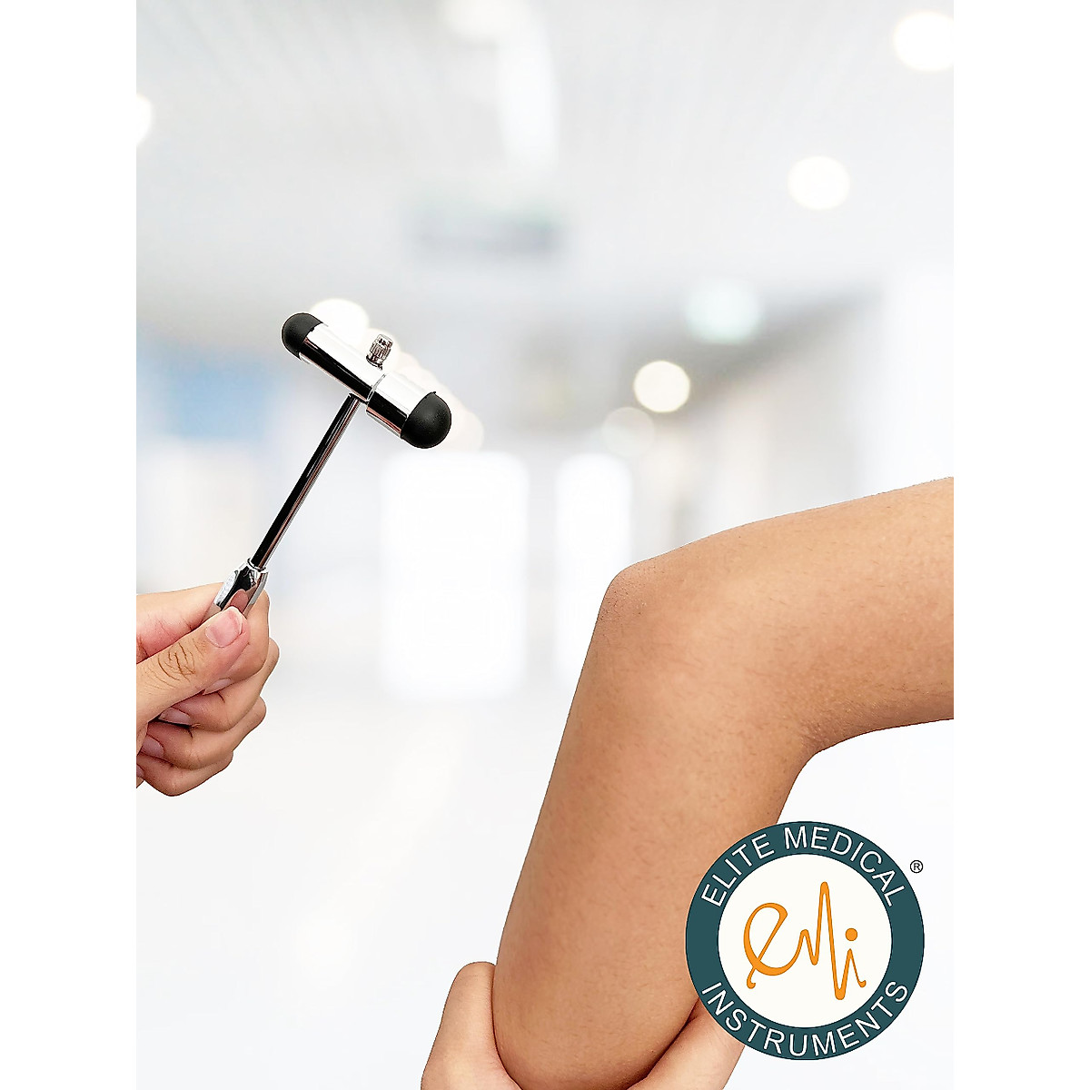 EMI Buck Neurogical Reflex Testing Hammer with Needle and Brush (Black)