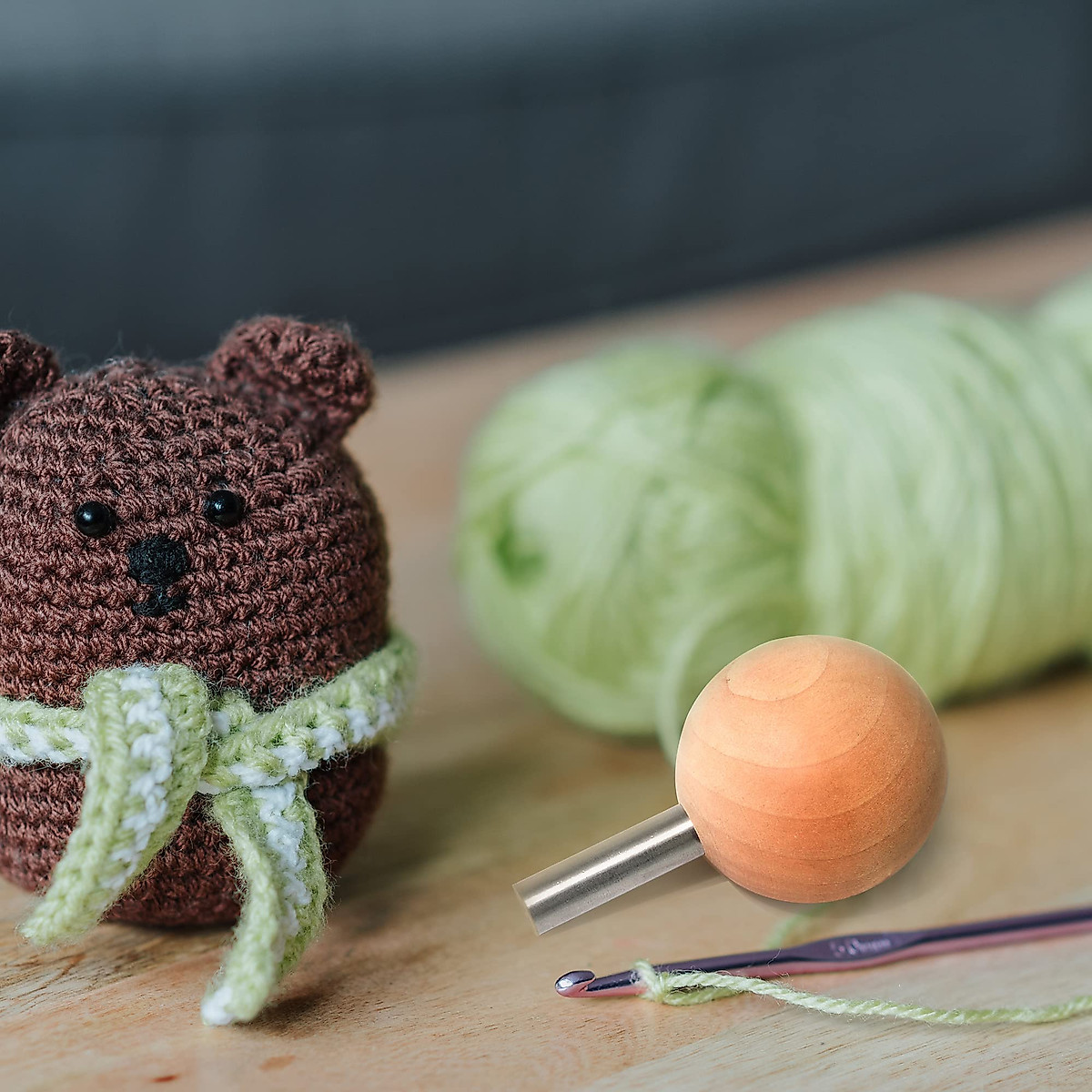 UPTTHOW Auxiliary Tool for Attaching Safety Eyes and Washers, Doll Eyes and Noses for Amigurumi, Bear Eyes Fix Install Utensil for DIY Craft Crochet Making Accessories Supplies