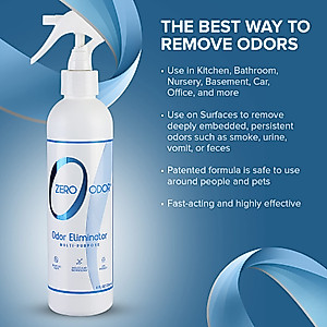 Zero Odor Multi-Purpose Household Odor Eliminator, Trigger Spray, 8 ounces
