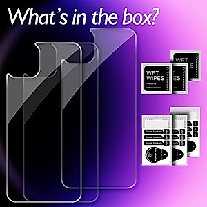 Shacoryze Back Screen Protector for iPhone 14 Pro Max [3-Pack], Back Tempered Glass Protector Rear Temper Glass Film Premium HD Clarity Compatible with iPhone 14 Pro Max (6.7 inch)