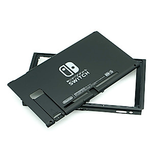 Black Rear Back Cover Replacement Housing Shell Case Bottom for Nintendo Switch Backplate (US Edition)