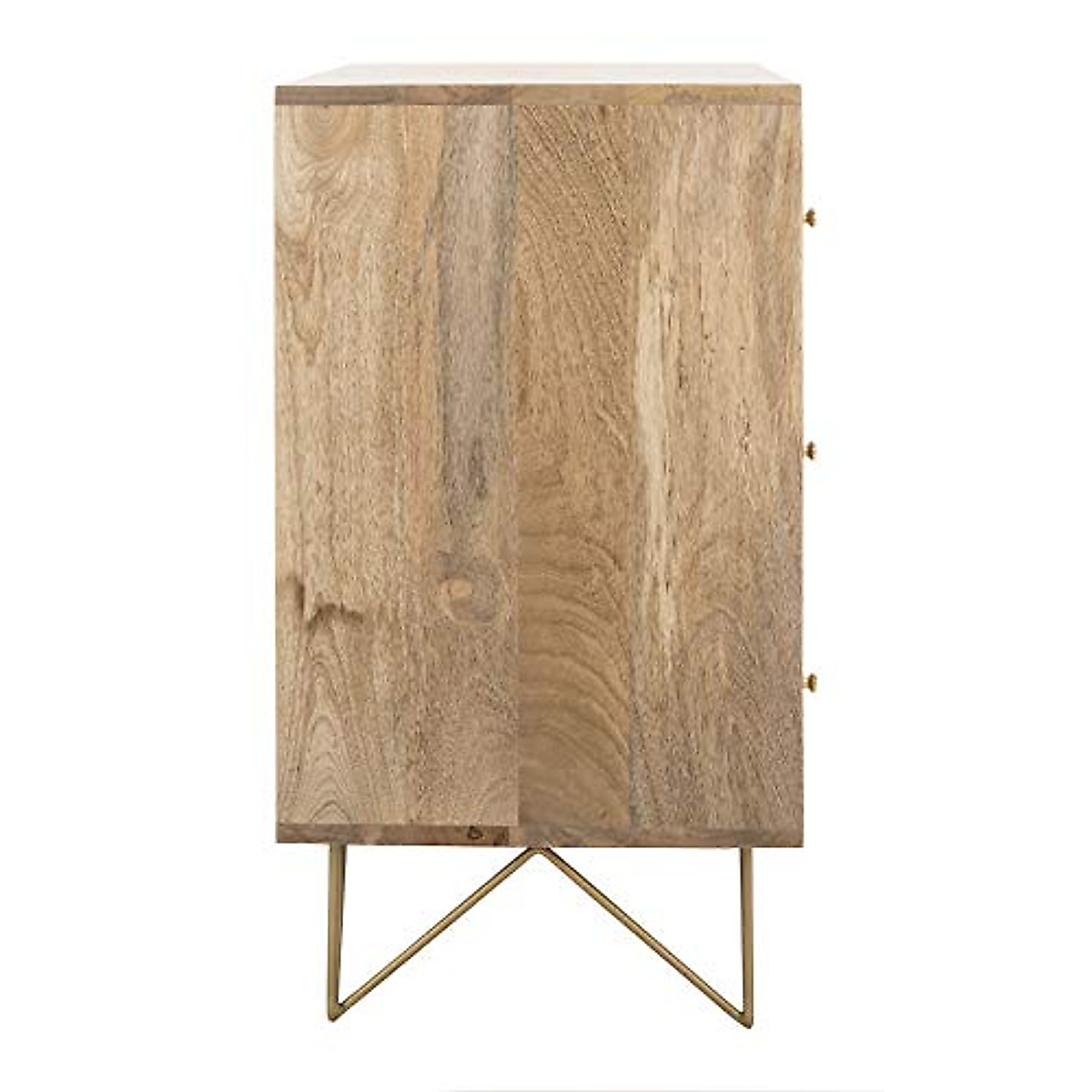 Safavieh Home Marigold Modern Natural and Brass 3-drawer Chest