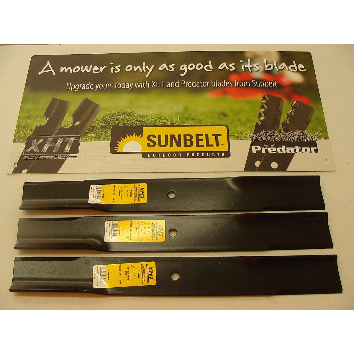 XHT 3 HD USA Blades for Toro 44-6250-03 44-6250 62" Cut GROUNDSMASTER 108-1124