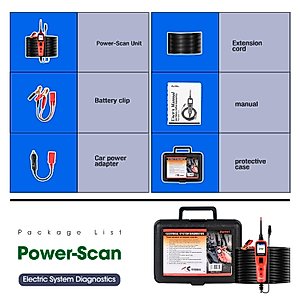 Autel PowerScan Automotive Circuit Tester, Power Circuit Probe Tool, 12-24V Electrical Short Open Breaker Circuit Finder, AC/DC Current Resistance, Duty Cycle, & 20FT Extension Cord, for 99% Cars