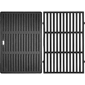SafBbcue Griddle and Grates for Spirit 300 Series Gas Grills Weber Spirit E310 Grill Parts 7638 Enameled Cast Iron