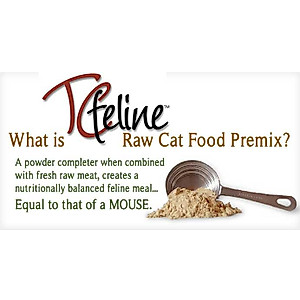 TCfeline RAW Cat Food Premix/Supplement to Make a Homemade, All Natural, Grain Free, Holistic Diet – Original Version with No Liver Egg Free Formula (Regular 14 oz)