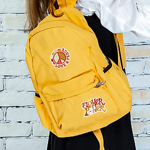 16 Pcs Iron on Patches Vintage Groovy Retro Hippie Patches Boho Embroidered Applique Peace Sign Sew on Patches for Backpacks Clothing Hat Jeans Jacket