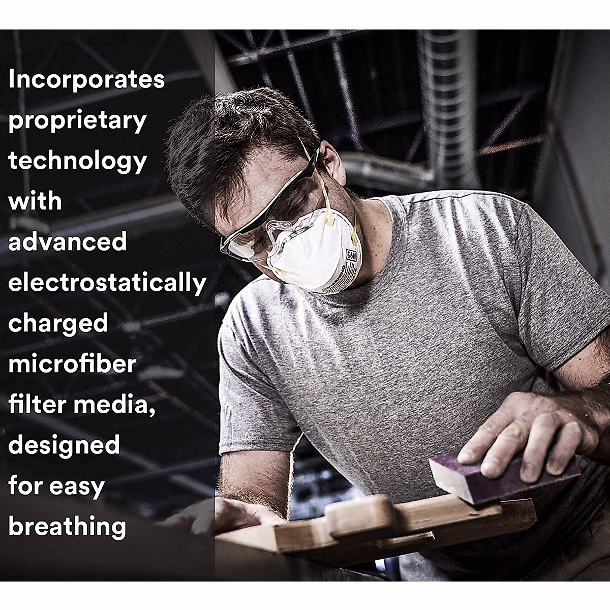 3M Personal Protective Equipment Particulate Respirator 8210, Pack of 160, N95, Smoke, Dust, Grinding, Sanding, Sawing, Sweeping