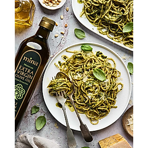 Mina Olive Oil Extra Virgin 16.9 Fl Oz, New Harvest, Polyphenol Rich Olive Oil for Cooking, Moroccan Extra Virgin Olive Oil, Single Origin Olive Oil, Cold Extraction, Less than 0.2% Acidity, 500 ml