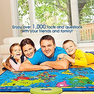 BEST LEARNING i-Poster My World Interactive Map - Educational Talking Toy for Children of Ages 5 to 12 Years Old - Perfect Geography Learning Game as a Gift for Kids Ages 8-12