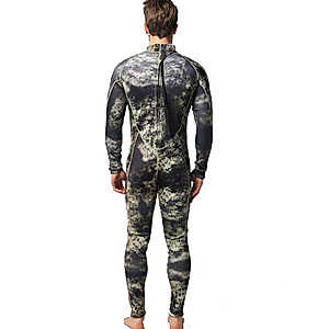 MYLEDI Mens Wetsuit 3mm Neoprene One Piece Full Body Camouflage Scuba Diving Suit for Warm Keeping Surfing Swimming Spearfishing (MY002, S)