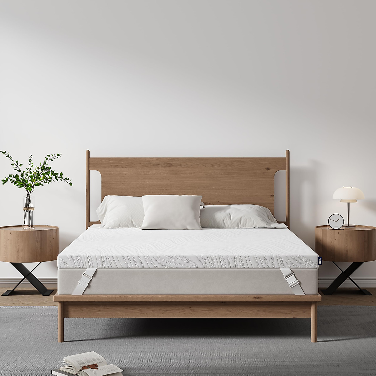 BedStory Queen Size Memory Foam Mattress Topper 3 Inch - Firm Bed Topper for Pain Relief - Extra Support Cooling Pad for Big Figure - Skin Friendly Anti Slip Cover - CertiPUR-US Certified, No Odor