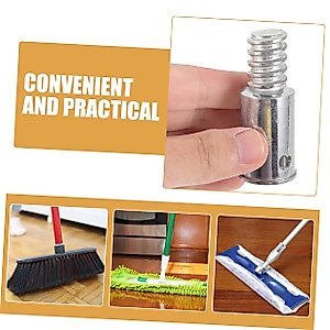 GRIRIW Threaded Tip Replacement Extension Poles Broom Handle Threaded End for Push Broom and Duster Attachment Repairing Solution for Cleaning Tools