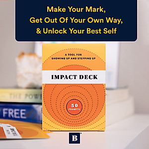 BestSelf Impact Deck - 20 Reflection & 20 Action Cards to Grow in Courage Over Comfort with 10 Affirmation Cards for Motivation