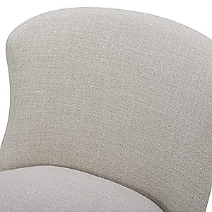 CHITA Counter Height Swivel Barstools, Upholstered Performance Fabric Bar Stools Set of 2, 26" Seat Height, Linen