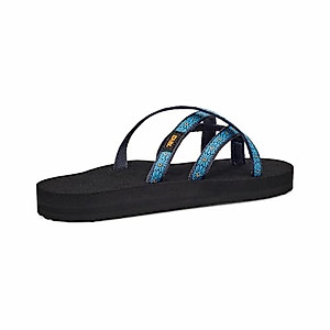 Teva Women's Olowahu Sandal, Flower Loom Navy, 8