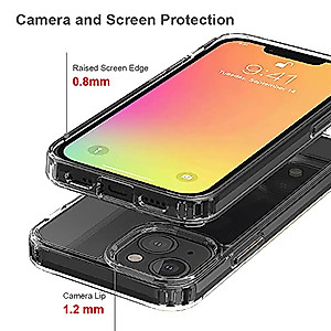 Puxicu Clear Cover for iPhone 13 Mini Case, iPhone 13 Mini 5.4 inch Case, Minimalist Acrylic Phone Case, Transparent, Lightweight