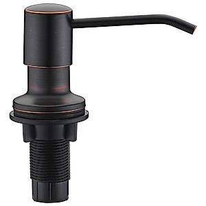 UEKPOE Modern Stainless Steel Oil Rubbed Bronze Soap Dispenser for Kitchen Sink Built in Design Hand Soap Dispenser with Large 17 oz Bottle