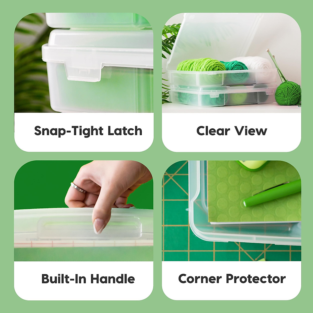 IRIS USA Iris Portable Scrapbook 12" x 12" Paper, 1 Pack, Case clear