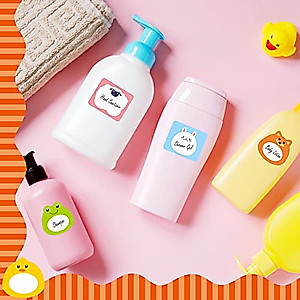 208 PCS Baby Food Labels, 26 Adorable Designs Removable Food Name Stickers Self-Adhesive Water/Oil/Tear Resistant for Baby, Kids, Toddlers Food Containers, Water Bottles, School Supplies, Mason Jars