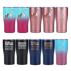 Shamone Tumbler 20oz Insulated Stainless Steel w/Lid SS Straw, Cleaning Brush, Sister Gifts for Unicorn Lovers, Sister Gifts from Sister, Sister Gifts, Sister Birthday Gifts from Sister (Purple Teal)