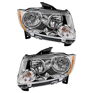 RAREELECTRICAL New Halogen Headlight Compatible With Jeep Grand Cherokee Laredo Sport 2011-2013 By Part Number 55079378Af 55079379Af Ch2503224 Ch2502224